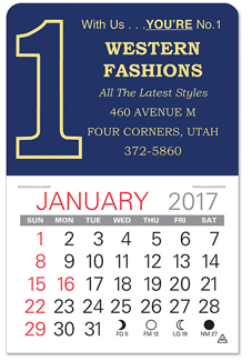 Custom Easy Stick and Self Adhesive Calendars