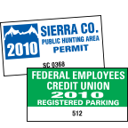 Custom Parking Permit Labels - Car Hang Tags - Parking Decals